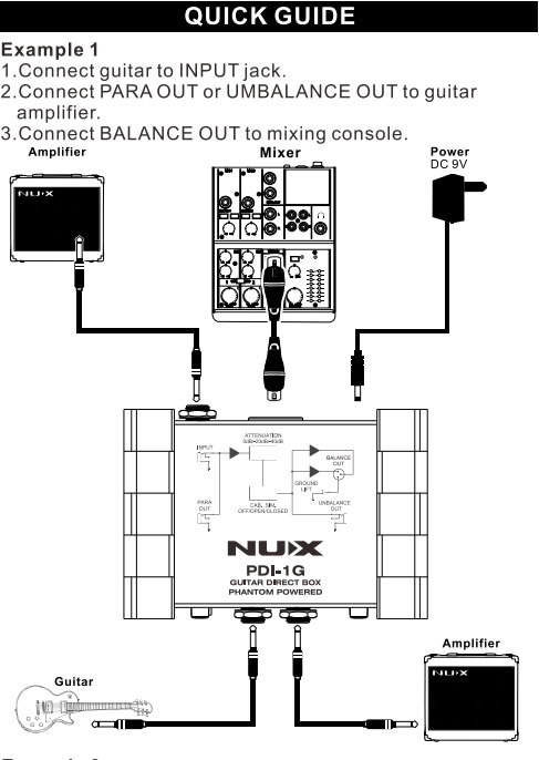 Nux Guitar Direct Box PDI-1G гитарный di box купить в Москве в интернет ...